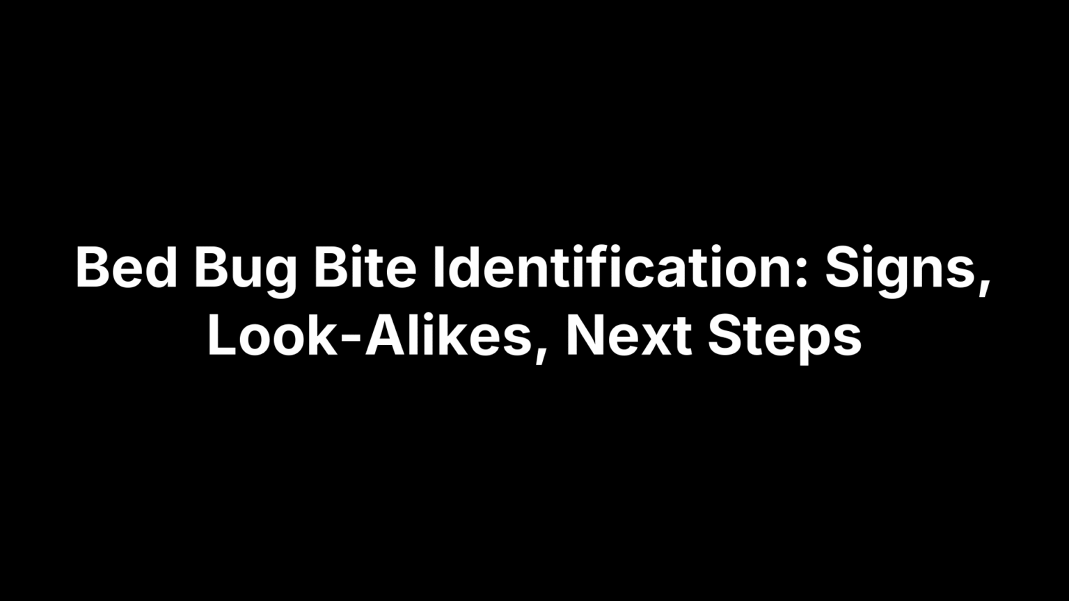 Bed Bug Bite Identification: Signs, Look-Alikes, Next Steps – Redi Pest ...